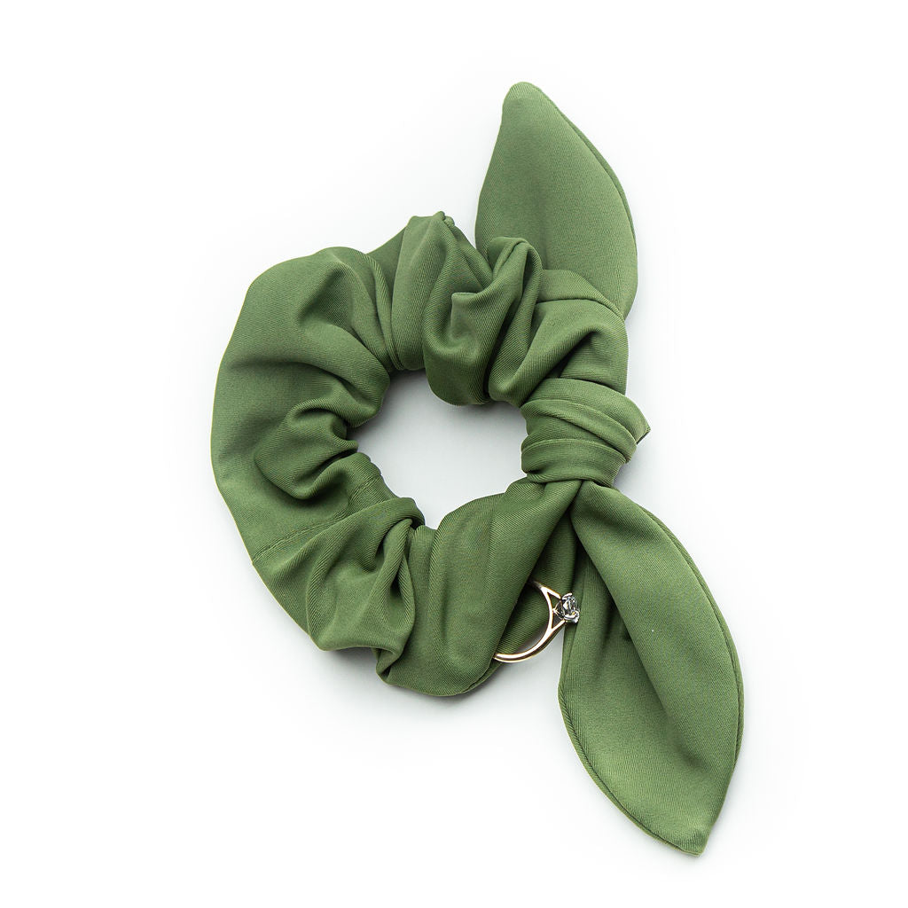 Lively Green Bow Scrunchie Key Chain – RING BANDITS